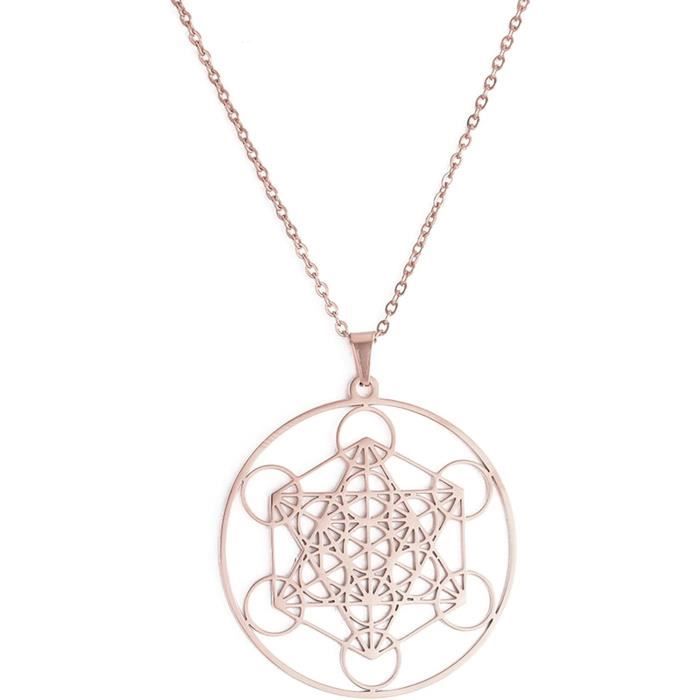 Metatron Collier Cube Pour Homme Et Femme - Archanges Sacrés - Sceau Du ...