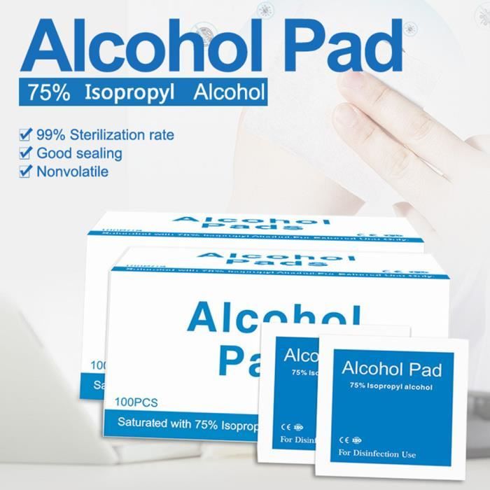 Tampons d'alcool à 75% stérilisation désinfectée Lingettes propres ...