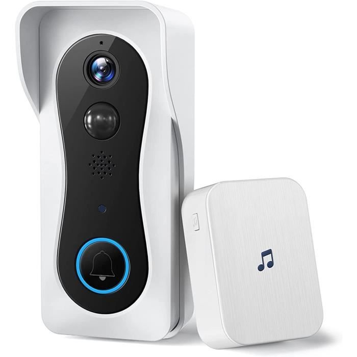 Sonnette vidéo sans Fil, Tuya Smart Video Doorbell WiFi 1080P ...