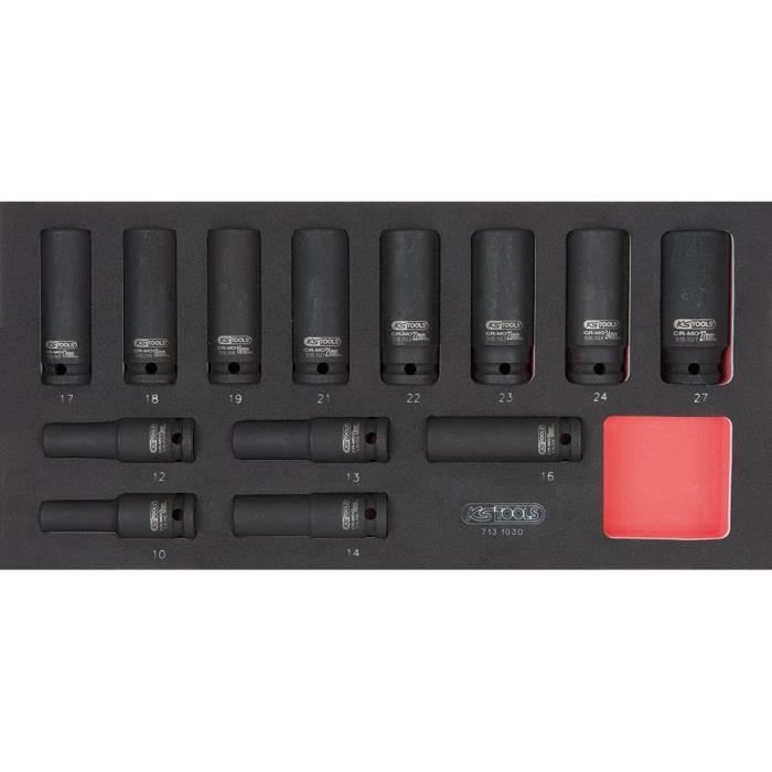 713.1030 Module de douilles longues à chocs 1-2''13 pièces 381 - Cdiscount Auto