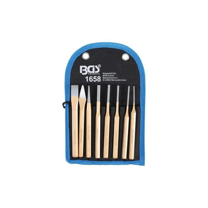 Jeu de chasse-goupilles 150 mm avec burins et pointeaux 8 pièces ...