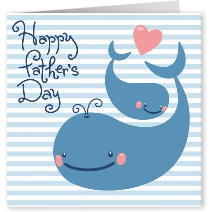 Whale Happy Fathers Day – Carte De Fête Des Pères De La Part D'Un Fils ...