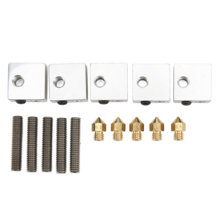 Cikonielf Kit Hotend d'imprimante 3D 15 pièces imprimante 3D Hotend Kit Tube en acier inoxydable ...