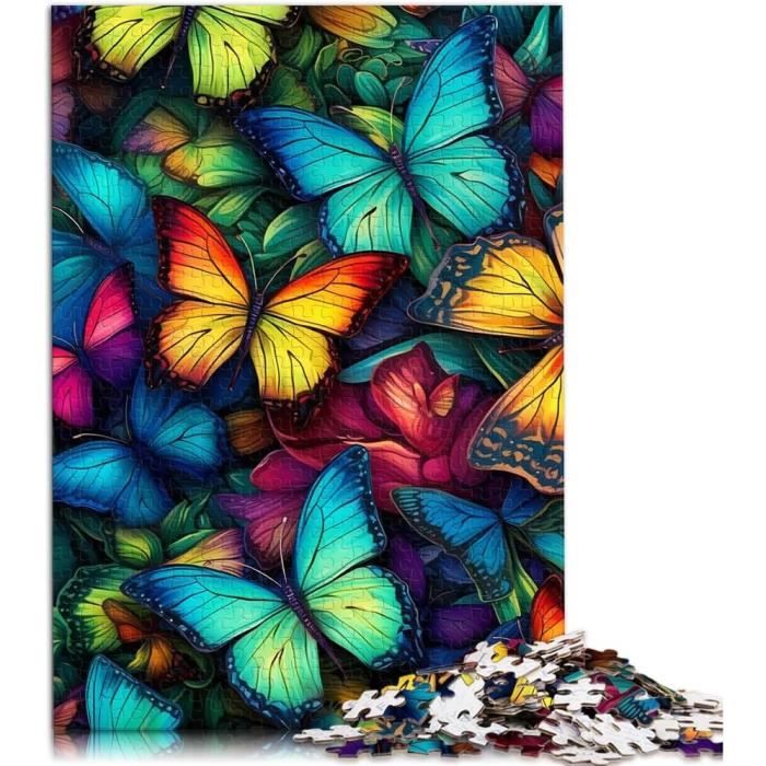 Puzzle Papillon Coloré De 500 Pièces Pour Adultes, Puzzle En Bois Pour ...