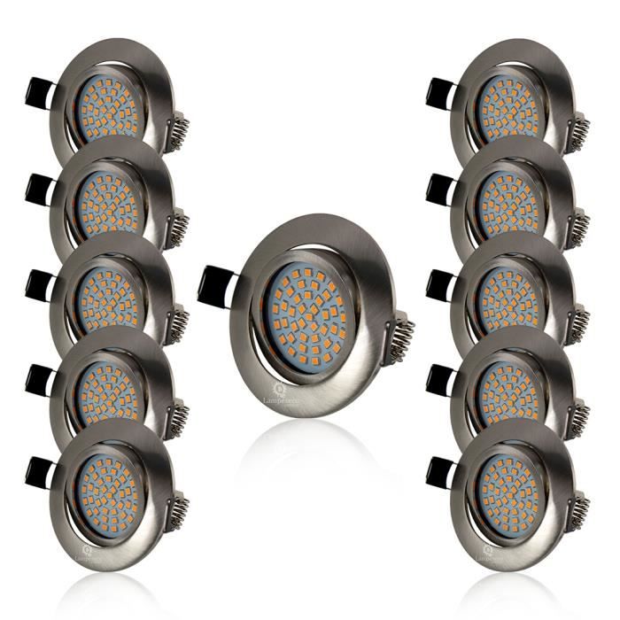Spot Led Encastrable Extra Plat Dimmable Orientable Salle De Bain Ip44