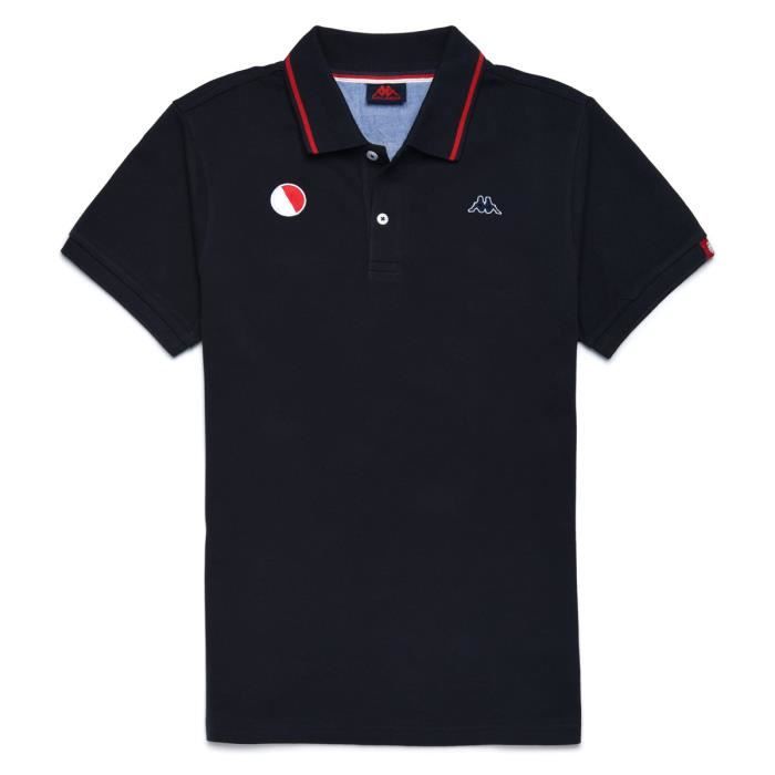 Polo Len Robe Di Kappa - AS Monaco 2022 pour Homme - Bleu - Manches ...