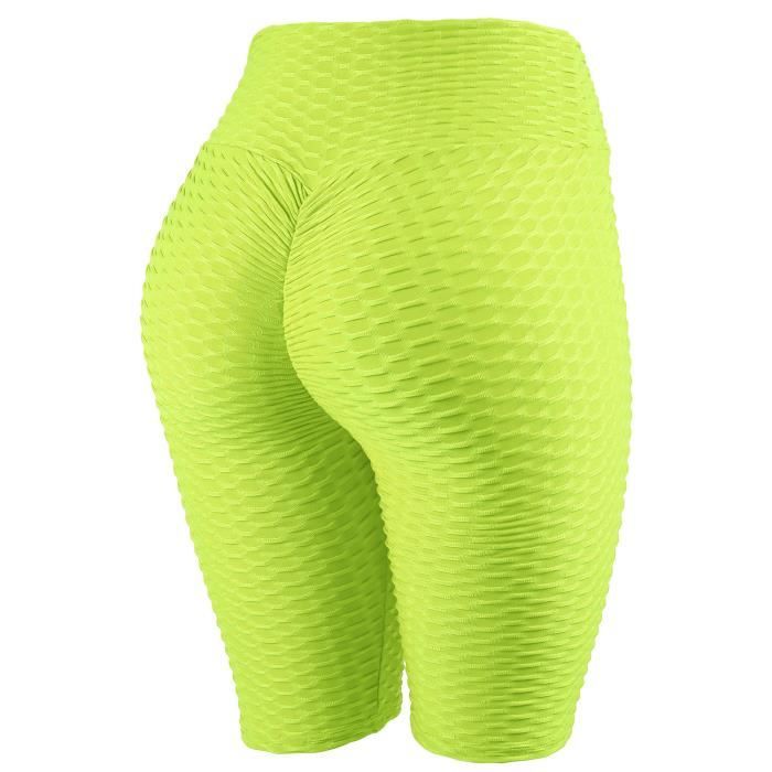 Short,Scrunch Butt Crack Biker Shorts,Anti Cellulite,Nid d'abeille ...