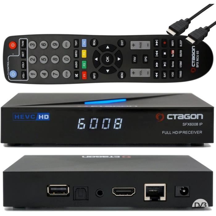 Octagon SFX6008 IP H.265 HEVC Full-HD E2 Linux Set-Top Box Récepteur TV ...