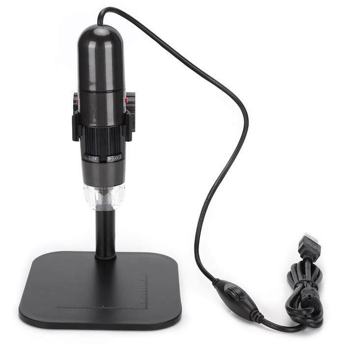 Microscope numérique USB portable 50-1000X avec 8 LED - QIILU - Gris ...