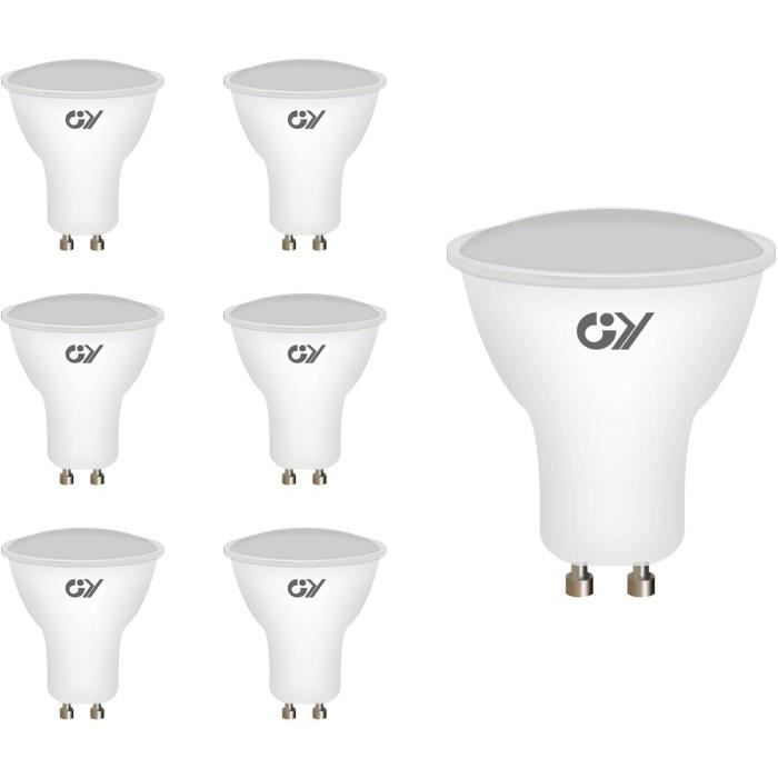 Lot De 6 Ampoules Led Gu10, 8W Équivalent 80W, 800 Lumens, Blanc Froid ...