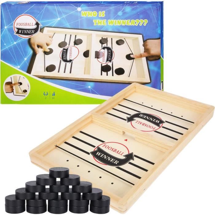 2 En 1Jeu De Table De Hockey Portable En Bois, Catapult Board Game, Jeu ...