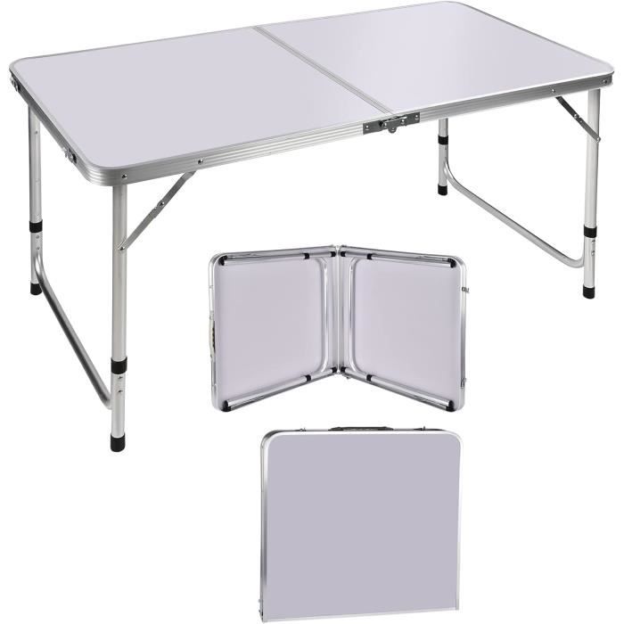 Table pliante de 90 cm, table pliante portable avec poignée de ...