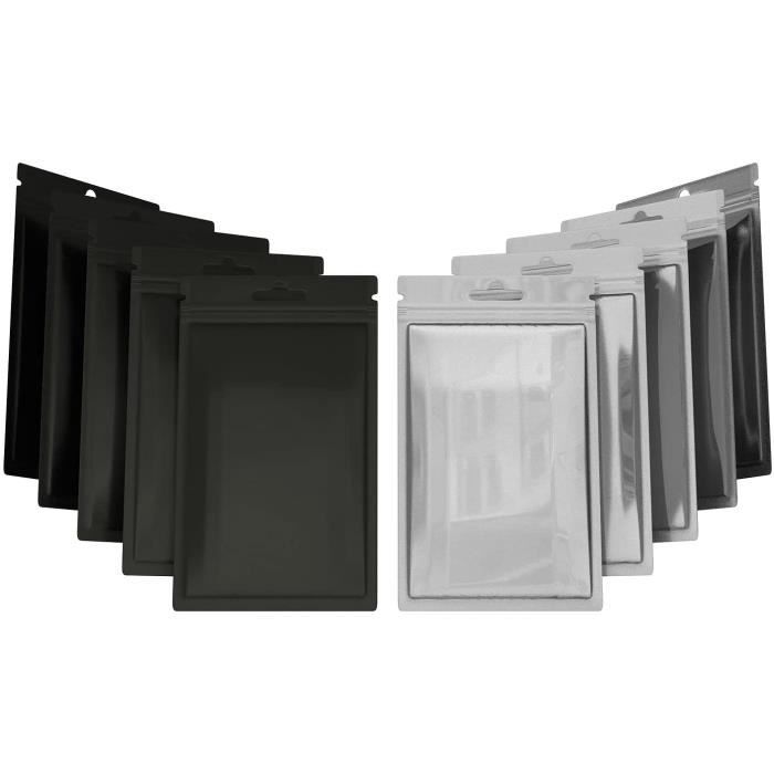 Rimiko 100 Pcs Sacs Mylar Refermable Alimentaire Anti-Odeur, Sachet Zip ...