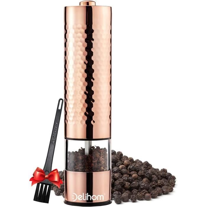 Delihom Moulin à Poivre électrique, Moulin à sel et Poivre Automatique ...