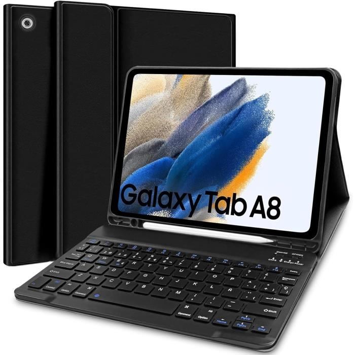 Étui Pour Clavier Espagnol Ñ Samsung Galaxy Tab A8 Avec Clavier ...