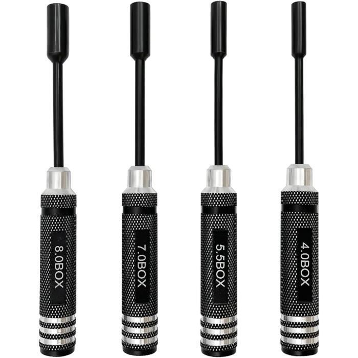 80213 Lot De 4 Clés À Douille Hexagonales En Métal 4 Mm, 5,5 Mm, 7 Mm ...