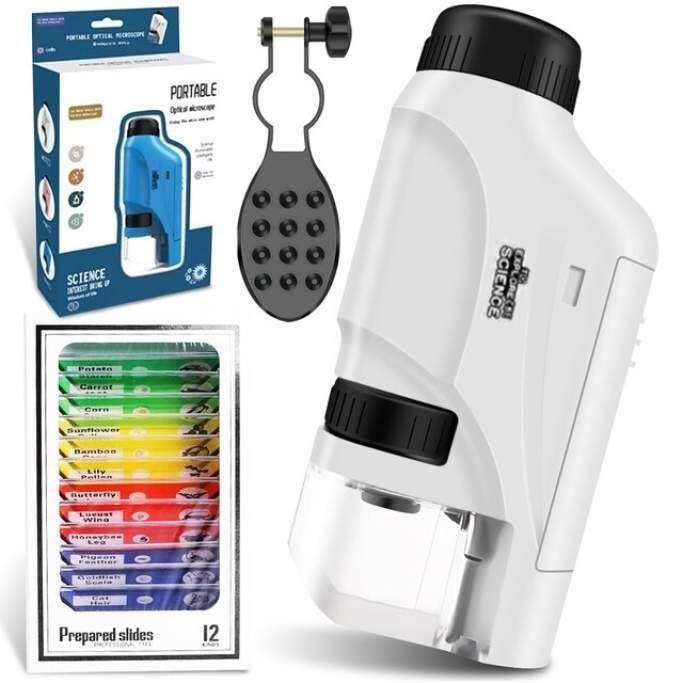 OPI09533-MICROSCOPE OPTIQUE,Kit de Microscope à Main avec Lumière LED ...