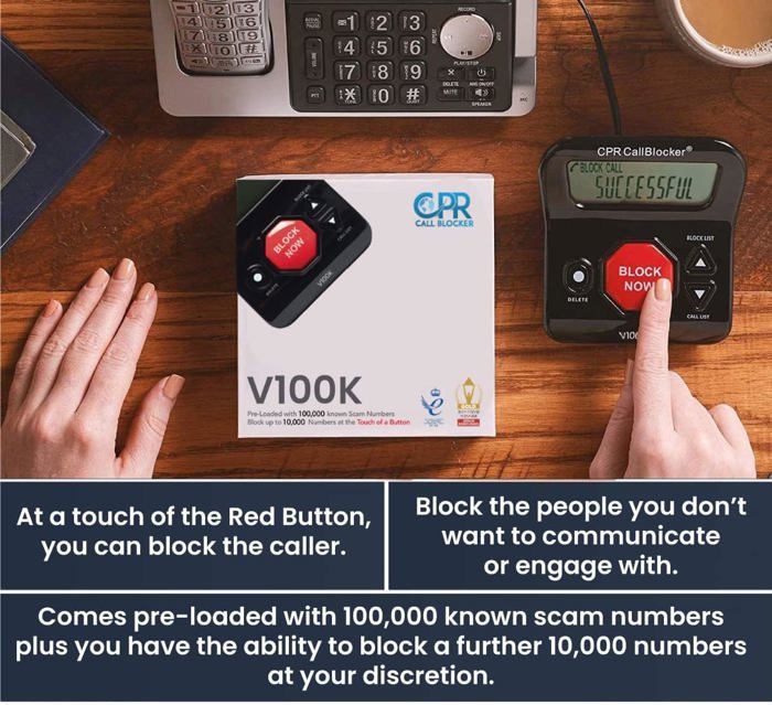 Cpr V100K Bloqueur D'Appels Pour Téléphones Fixes – Transformez Votre ...