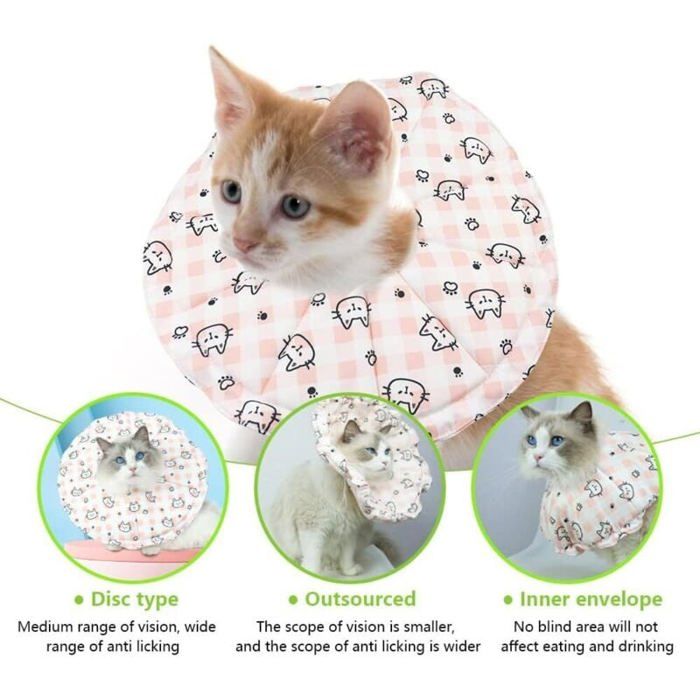 Collerette pour Chat - JIANGZHA - Réglable - Douce - Imperméable ...