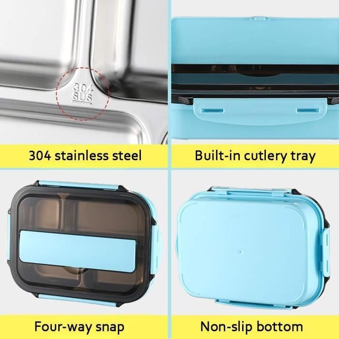 Boîtes Bento, Bento Box Lunch Box, Étanches Acier Inoxydable Boîte À ...