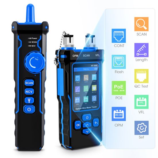 TTLIFE Testeur de câble réseau avec mesureur de puissance optique PoE ...