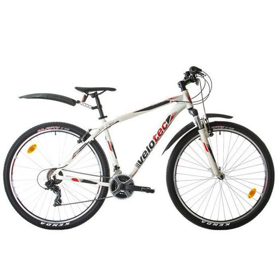 VELO VTT PRO 27.5" BLANC/ROUGE - Cdiscount Sport