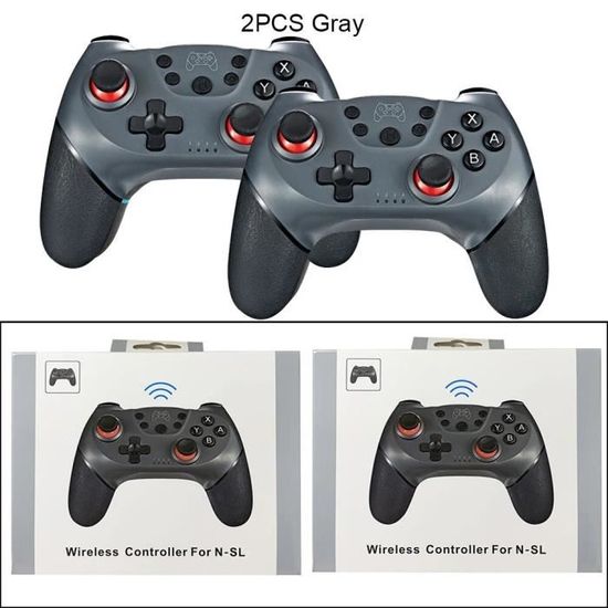 2pc gris avec boîte - Manette Switch, Manette sans Fil pour Nintendo ...