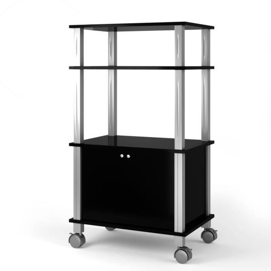 DREAMADE Support de Micro-Ondes en Bois, Etagère de Cuisine à Roulette ...