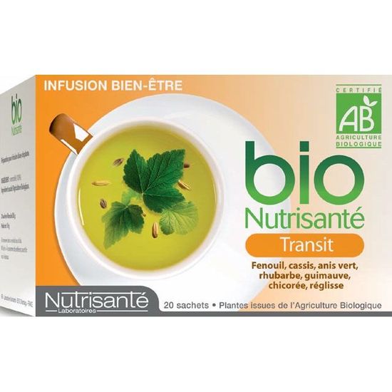Nutrisanté Infusion Bio Transit 20 sachets - Cdiscount Au quotidien