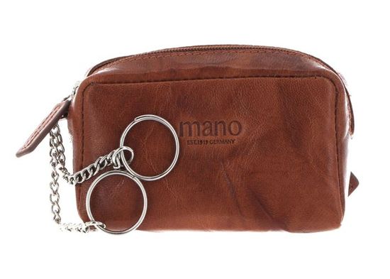 Mano Étui à clés marron en cuir pour femme - Donna Aurona Zip Key Case ...