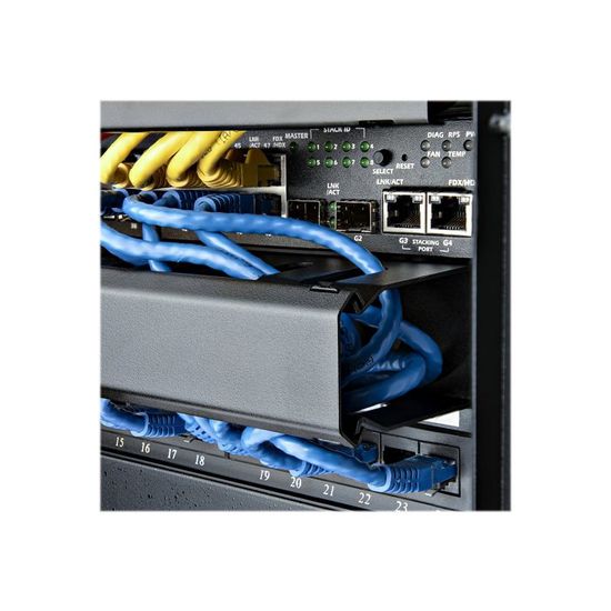 Panneau de gestion de câbles - STARTECH - CMDUCT1UX - 1U - Noir - Guide ...