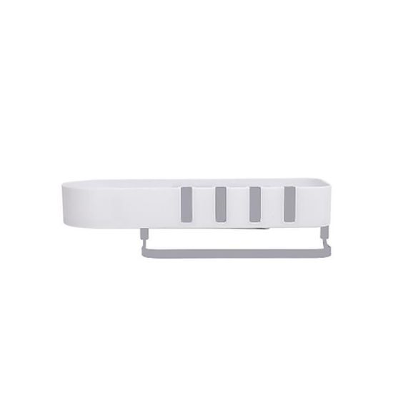 PORTE ACCESSOIRE DE SALLE DE BAIN,Gray-single--Support d’Étagère Douche ...