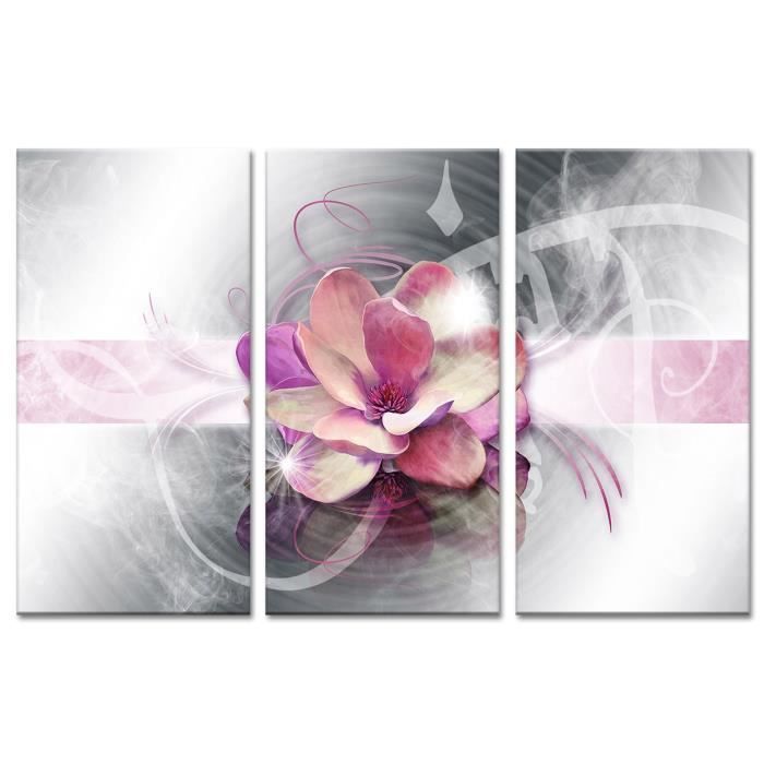 Tableau Déco Triptyque Déco Zen Pétales Roses - 120x80 cm - Cdiscount ...