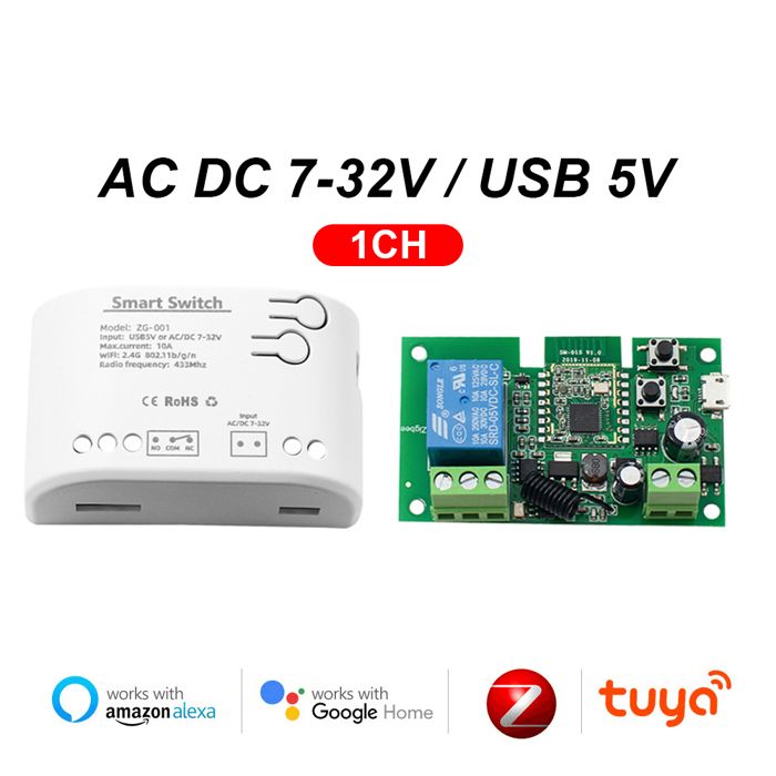 Interrupteur Zigbee Switch Module de relais intelligent Tuya Zigbee 3.0 ...