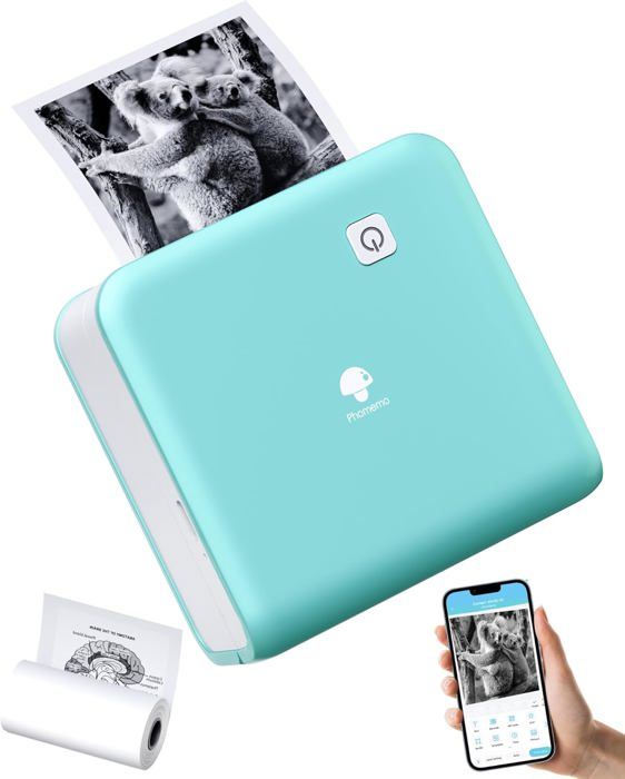 M02 Pro Mini Imprimante Portable,300Dpi Imprimante Bluetooth Sans Fil ...