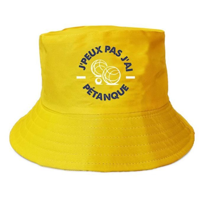 BOB coton J'ai pétanque, jaune - Cdiscount Sport