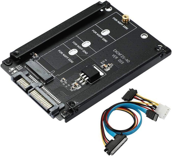 Carte Adaptateur M.2 Ngff Vers Sata,M.2 Key B+M Ssd Vers Interface 6G,Prend En Charge Les Ssd ...