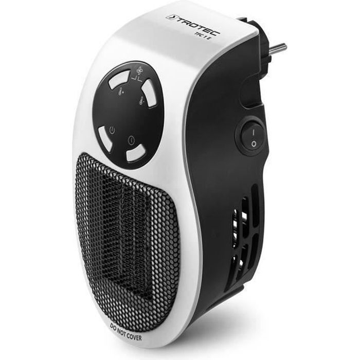 Mini-chauffage pour prise murale TFC 1 E TROTEC - Blanc - 500 W ...
