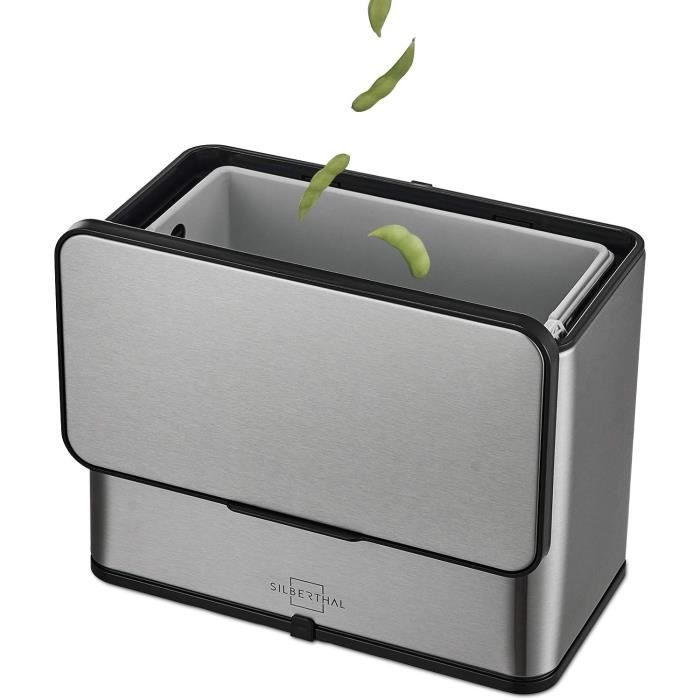 Petite Poubelle De Table Inox - 3 Litres - Sans Odeur Et Insectes - 8 ...