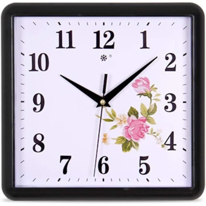 Horloge Murale, Salon Simple Horloge Silencieuse, Horloge Rectangulaire ...