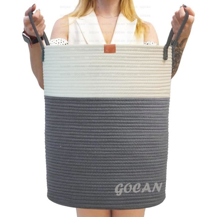Gocan grande taille haute forte panier à linge tissé panier de ...