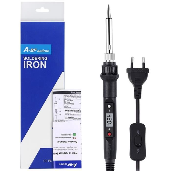 Poste a souder,Kit de fer à souder 80W 836D,avec interrupteur numérique LCD,température réglable ...