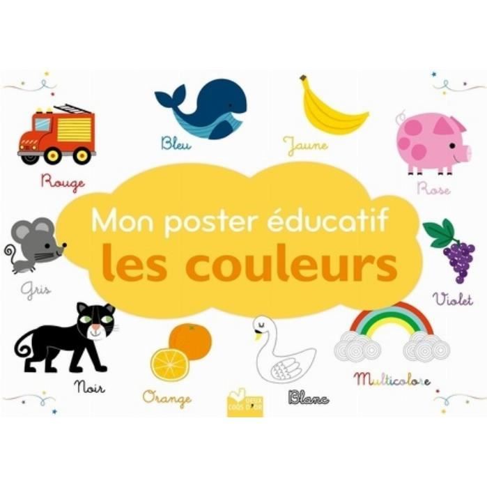 Poster éducatif - J'apprends les couleurs - Décoration murale ...
