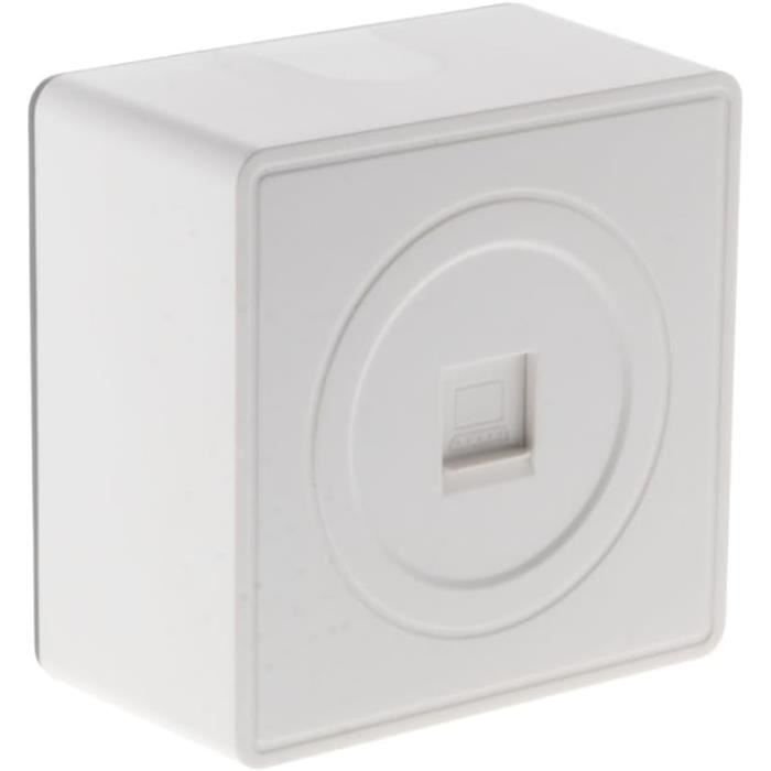 Prise Tel Rj45 En Saillie Blanc - Gamme Vulco -[n2828] - Cdiscount ...