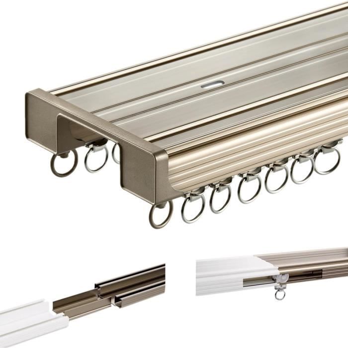 Rail De Rideau 1M~5M Camping Car Rail Pour Rideaux En Aluminium Double ...