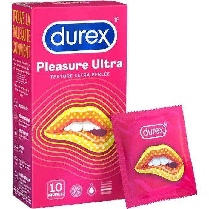 Durex Pleasure Ultra Préservatif Texture Ultra Perlée 10 unités ...