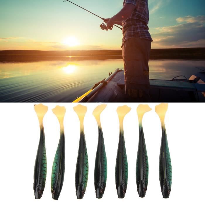 ESTINK Appâts de poisson de queue de T 7PCS T Tail Fish Bait 10cm 5.5g ...