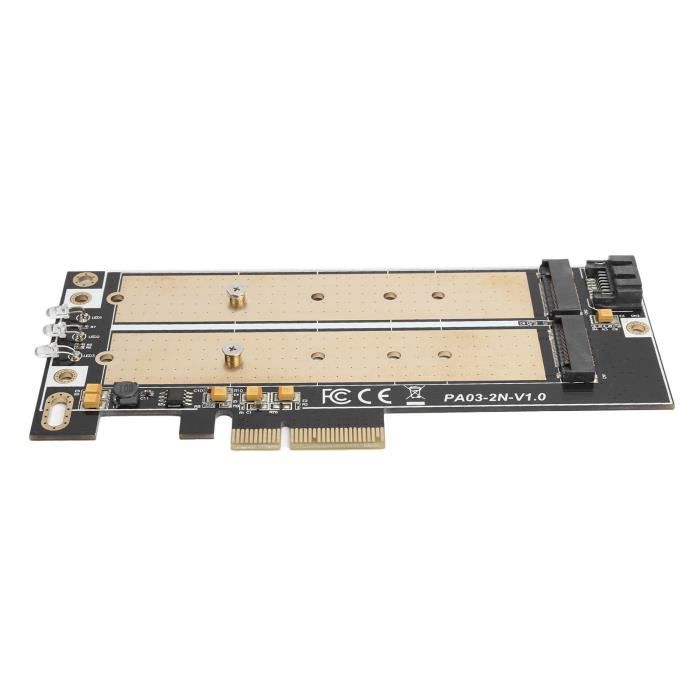 Fdit carte adaptateur SSD Carte adaptateur PCI-E B-key + M-key M.2 NGFF + NVME Interface NGFF ...
