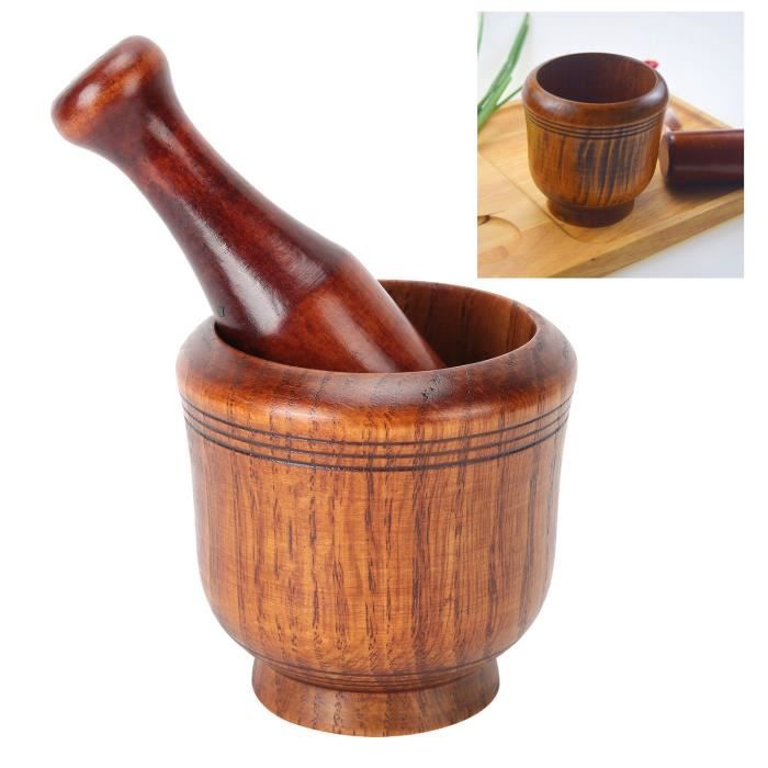 VAG Mortier Pilon Ensemble Bol De Broyage En Bois Cuisine Domestique ...