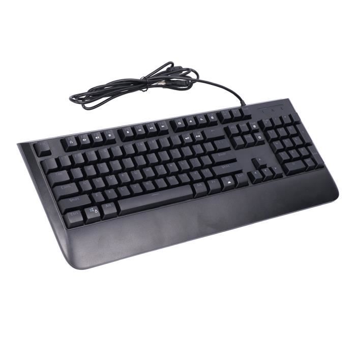 Fdit Clavier rétroéclairé Clavier de jeu rétro-éclairage LED filaire ...
